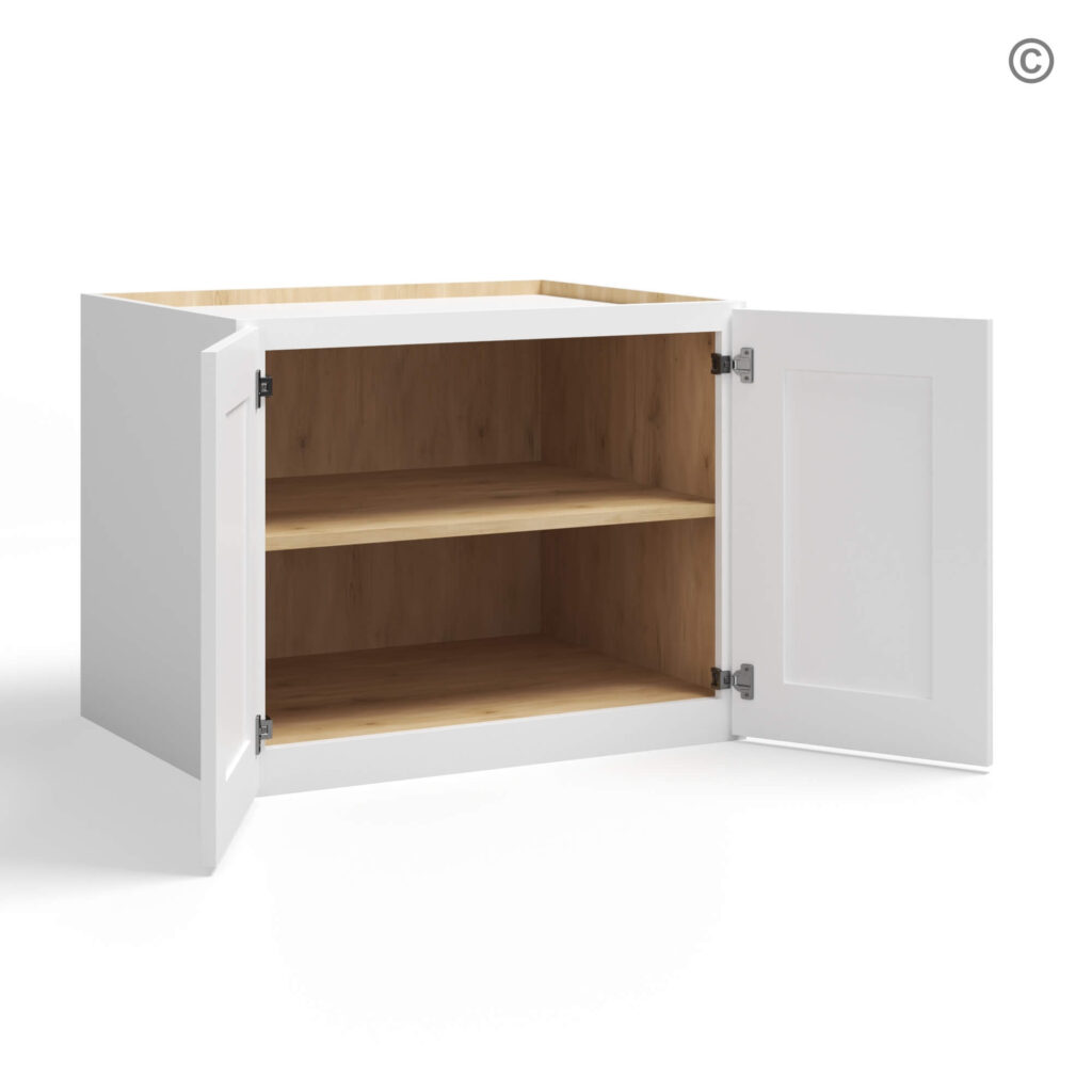 White Shaker 24 H Refrigerator Wall Cabinet 24 Deep - BWC