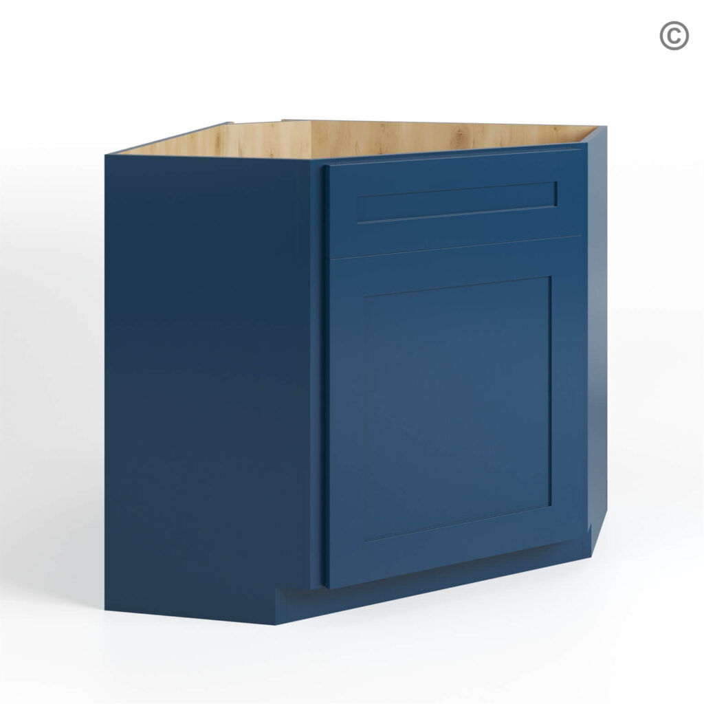 Navy Blue Shaker Farmhouse Sink Base - BWC