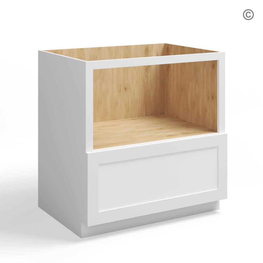 White Shaker Microwave Base Cabinet - BWC