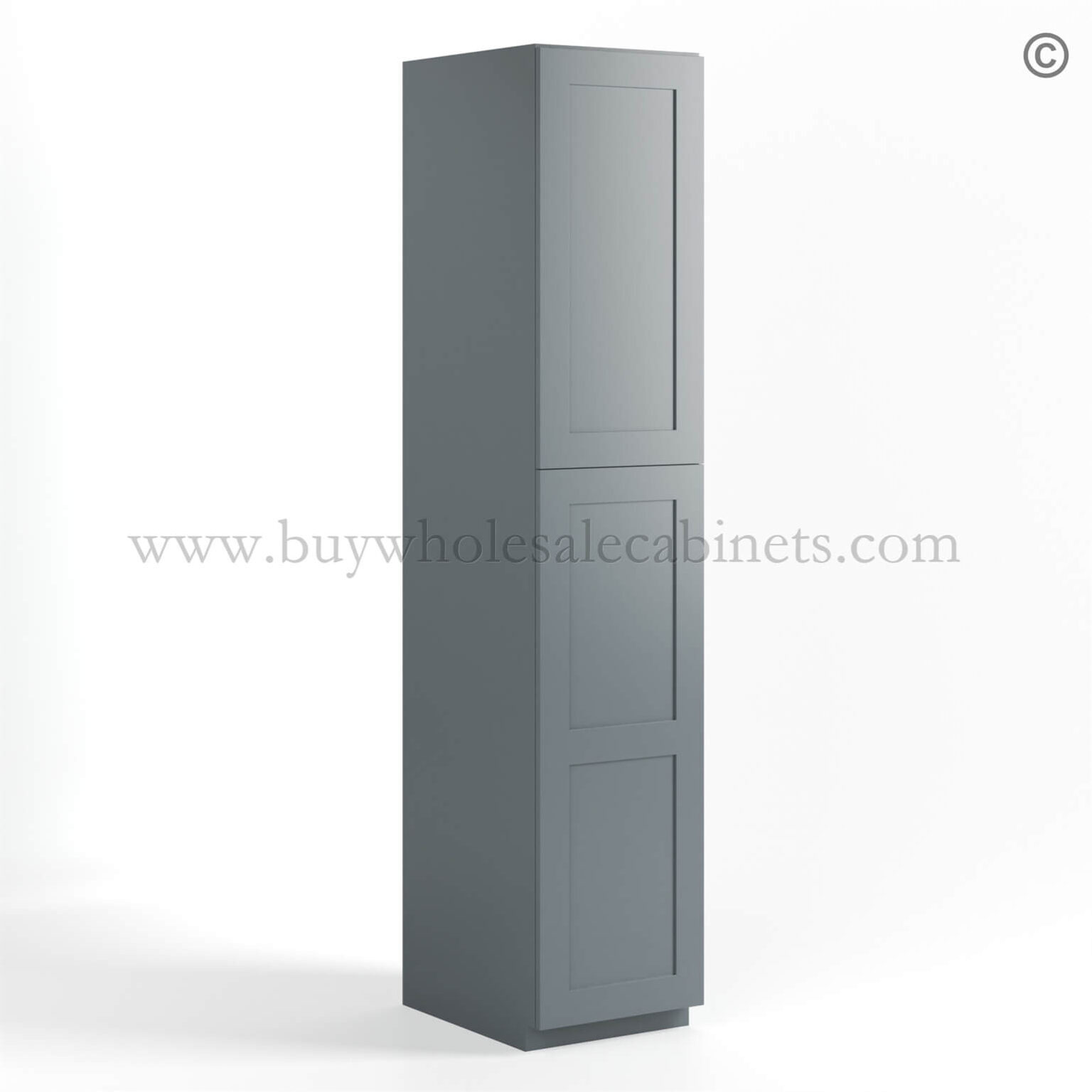 Gray Shaker Pantry Cabinets - Smart Kitchen Storage