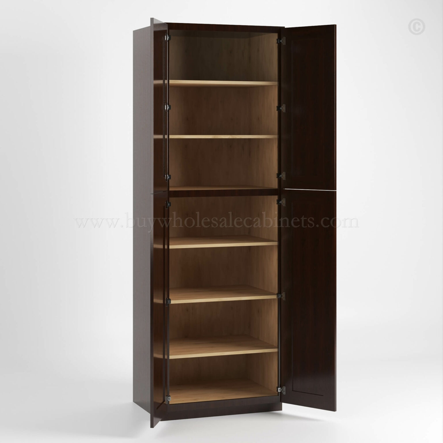 Shaker Espresso 30 W Utility Pantry Cabinet - BWC