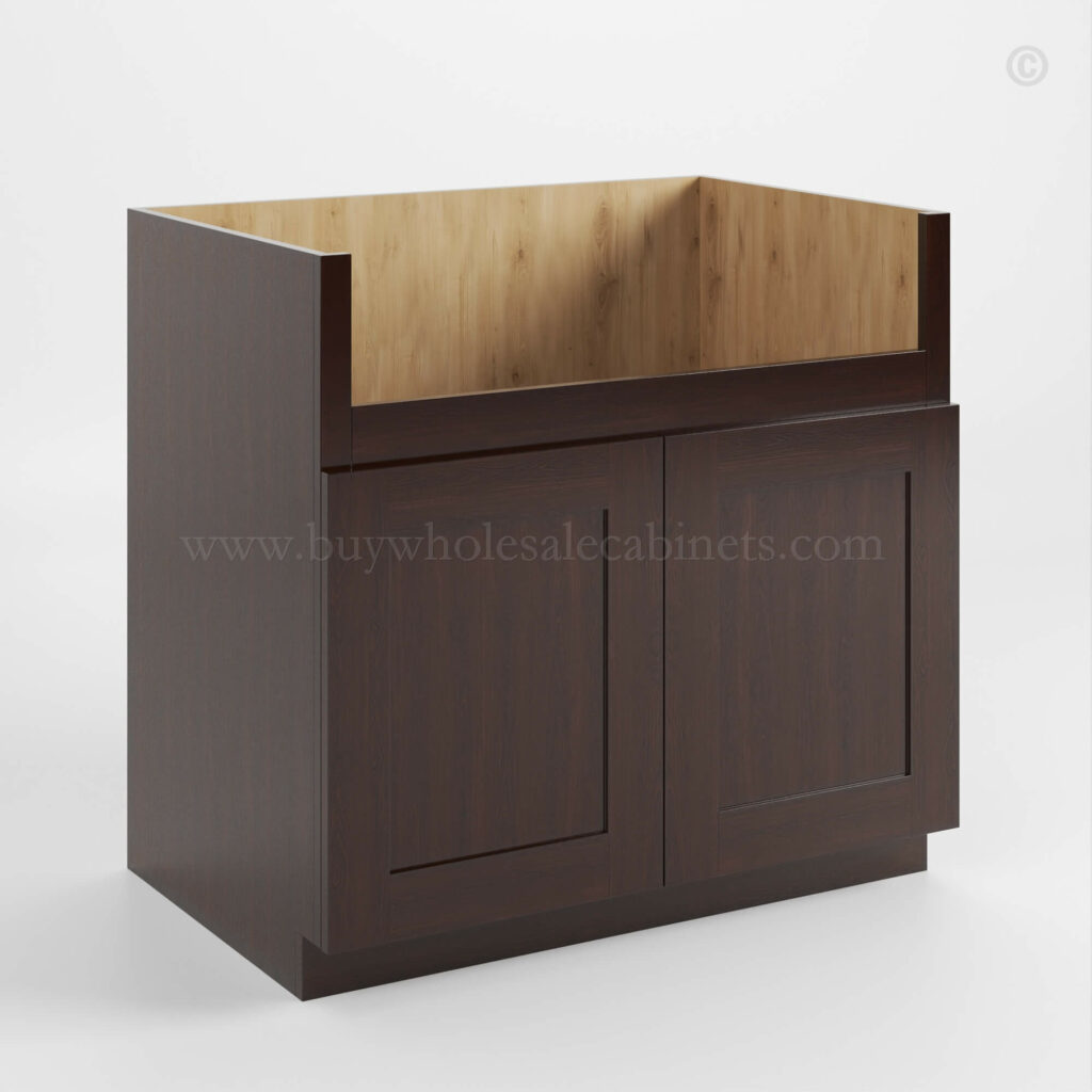 Shaker Espresso Farmhouse Sink Base - BWC