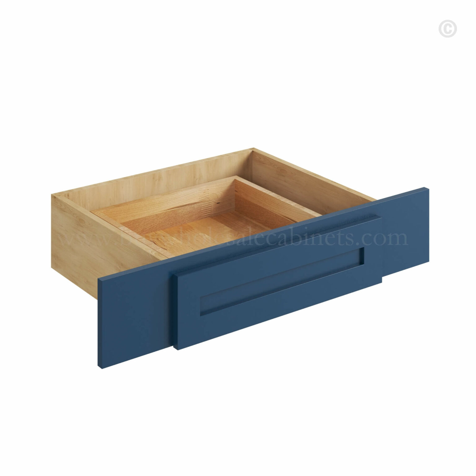 Navy Blue Shaker Knee Drawer - BWC