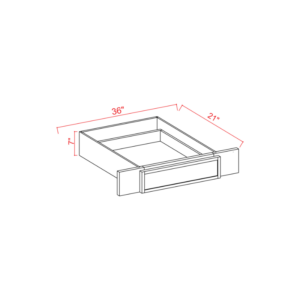 Slim Oak Shaker Knee Drawer - BWC