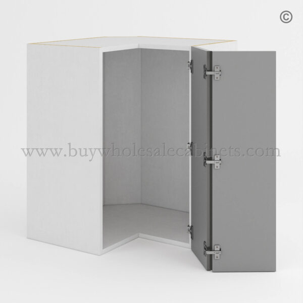 Frameless Gloss Gray Easy Reach Wall Cabinet - BWC