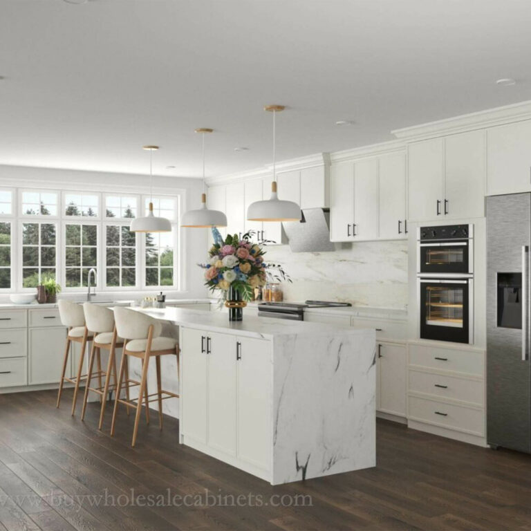 Dove White Slim Shaker Farmhouse Sink Base - BWC