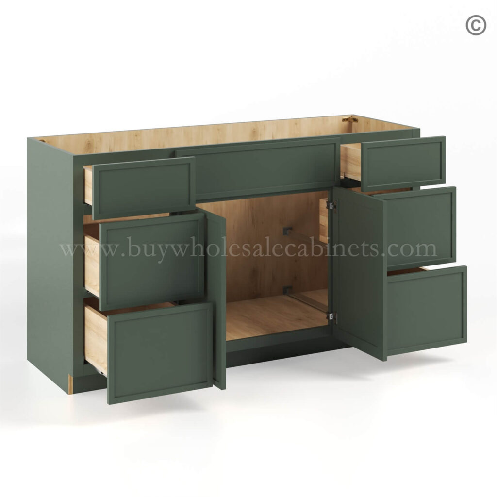 Slim Shaker Green Vanity Sink Base Combo 48W - BWC