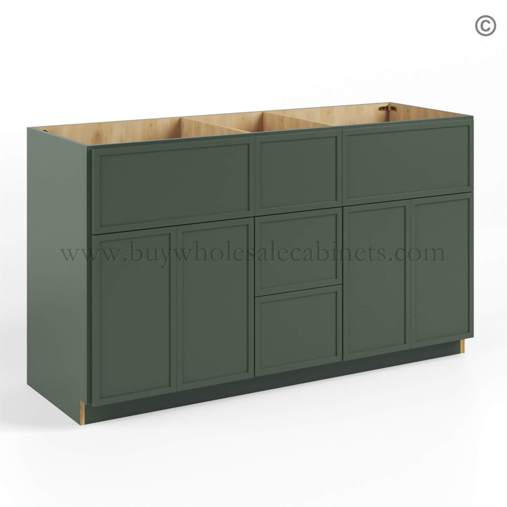Slim Shaker Green Vanity Sink Base Combo - BWC