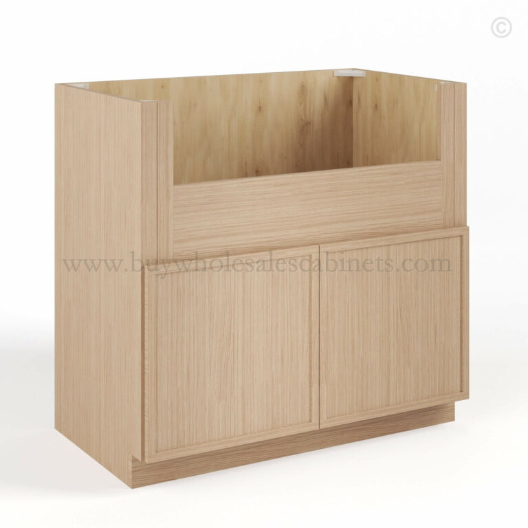 Slim Oak Shaker Sink Base With Double Doors - BWC