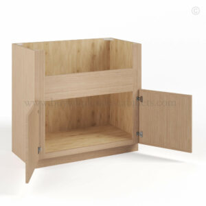 Slim Oak Shaker Farmhouse Sink Base - BWC