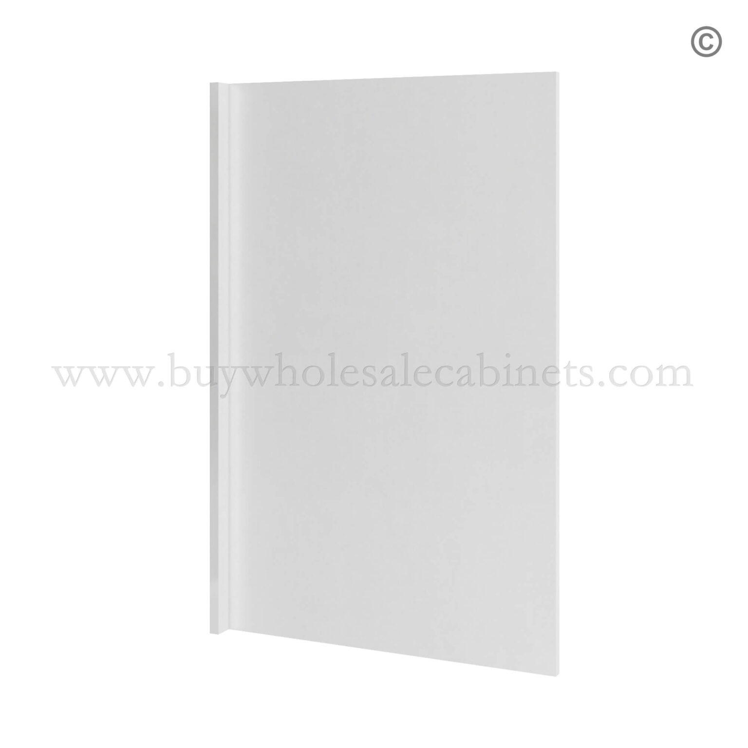 Frameless Gloss White Dishwasher Return Panel with Filler - BWC