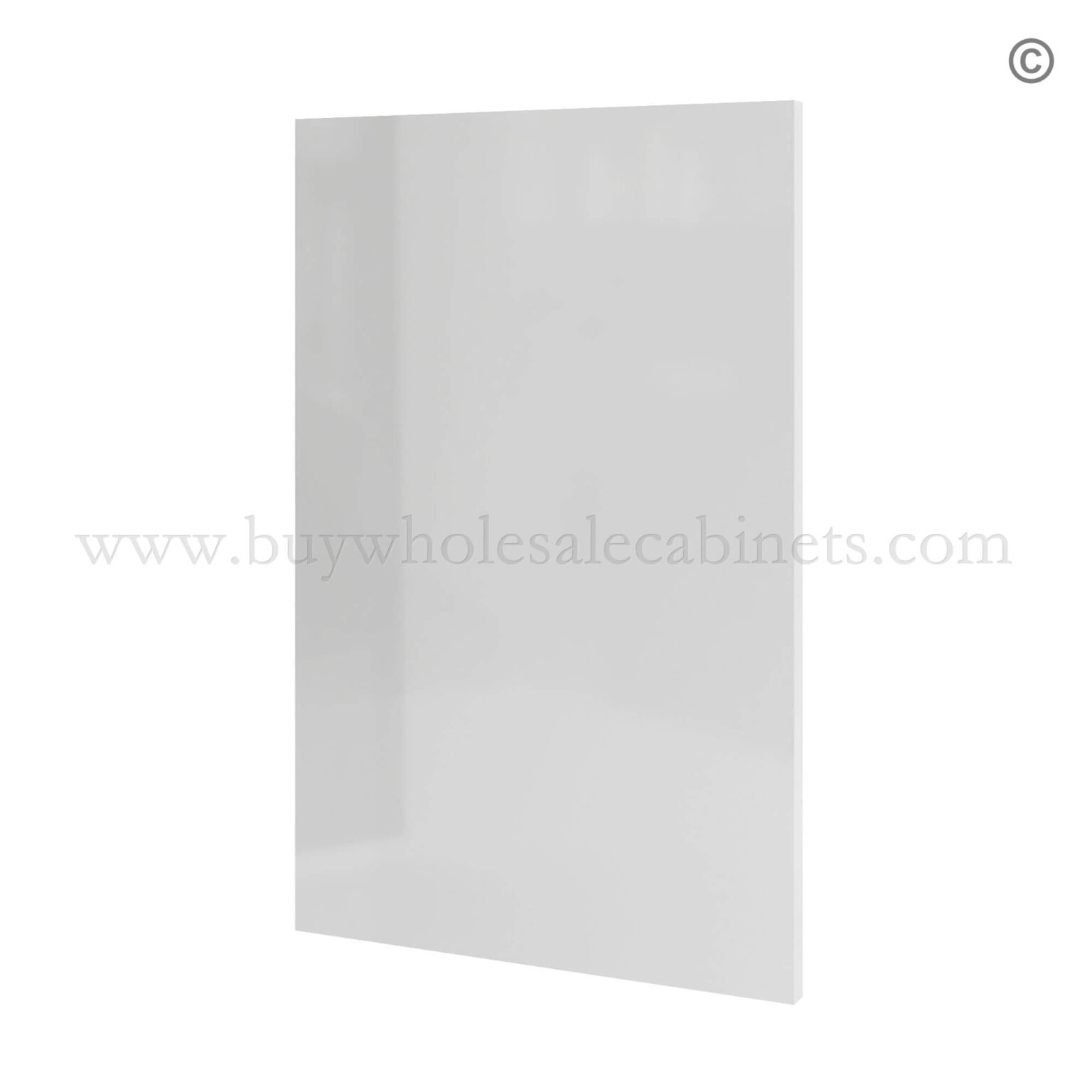 Frameless Gloss White Dishwasher Return Panel with Filler - BWC