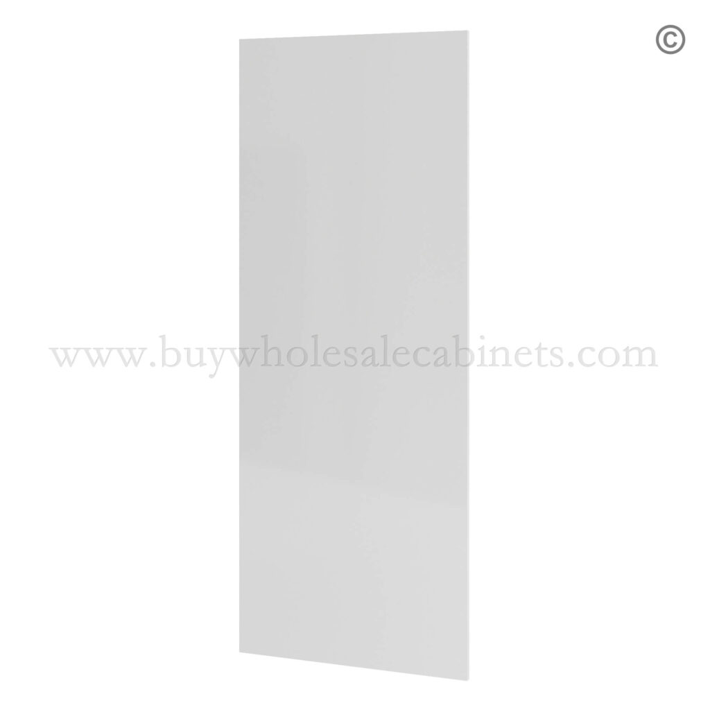 Frameless Gloss White Dishwasher Return Panel with Filler - BWC
