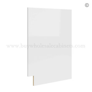 Frameless Gloss White Dishwasher Return Panel with Filler - BWC