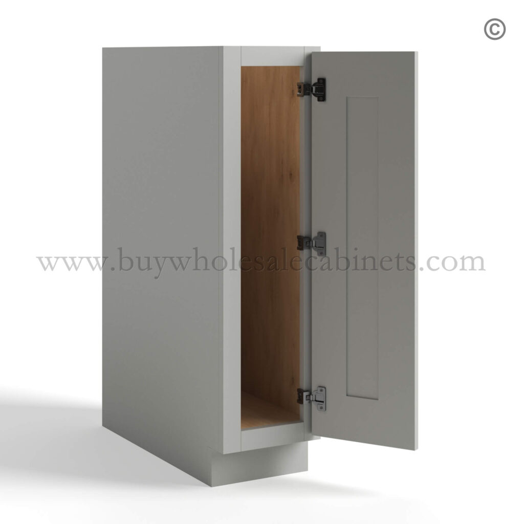 Dorian Gray Shaker Single Door Full Height Base Cabinet