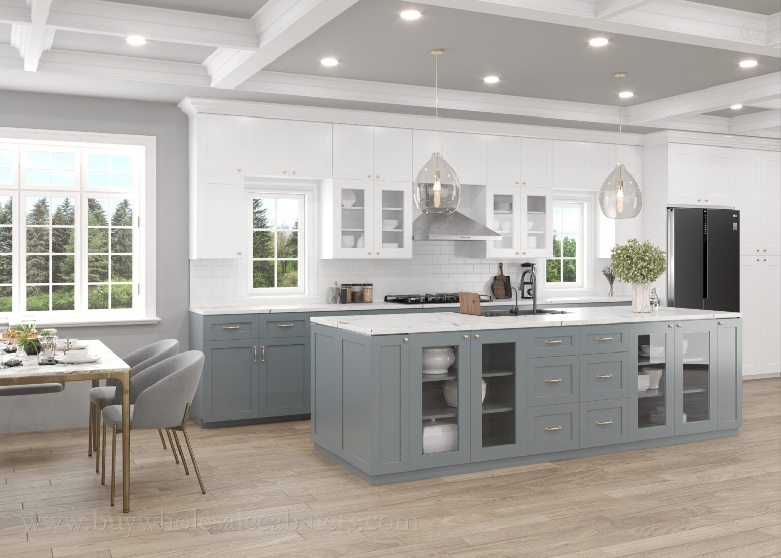 Modern Dark Grey Kitchen Cabinets