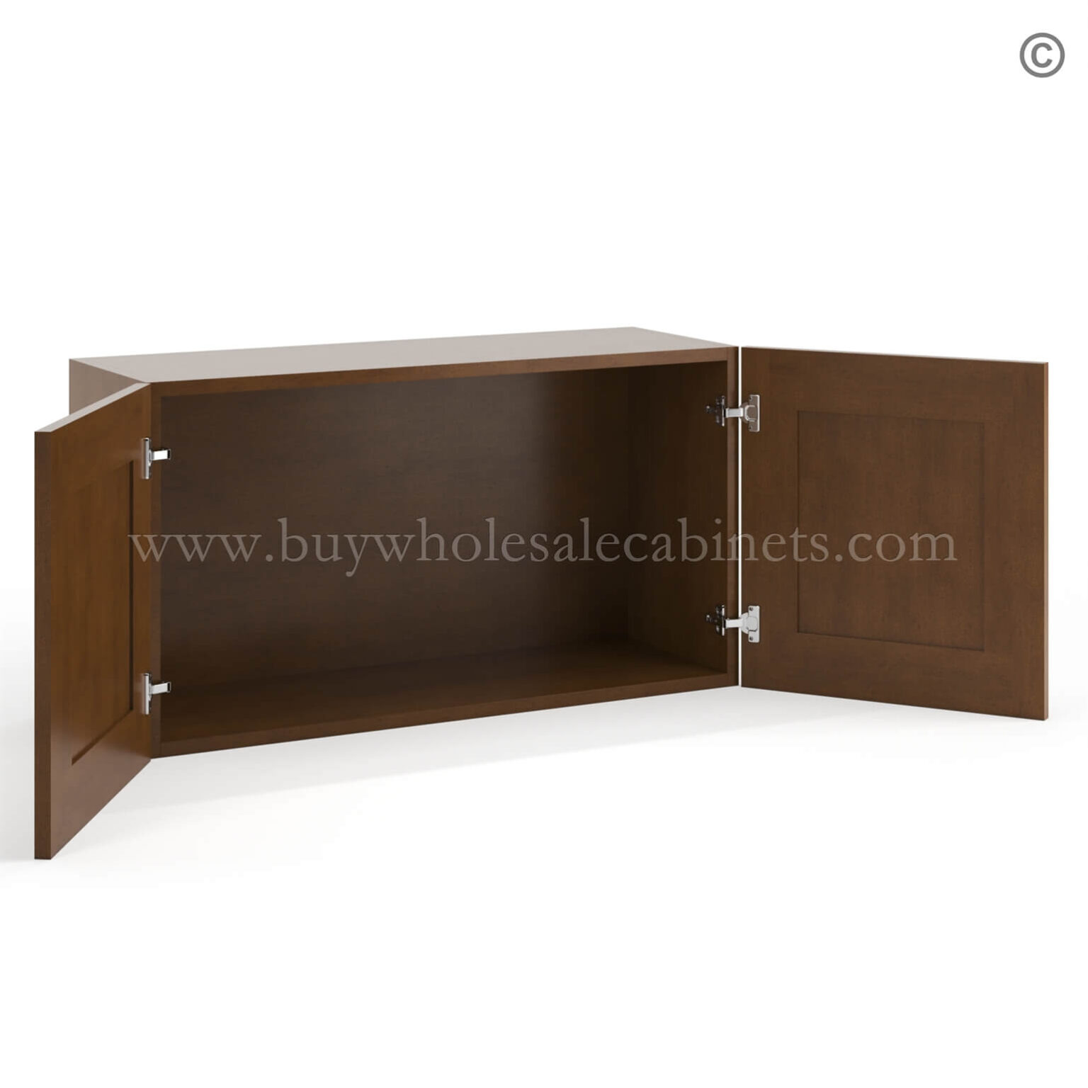 Frameless Classic Chestnut Deep Wall Cabinet-Kitchen Cabinet