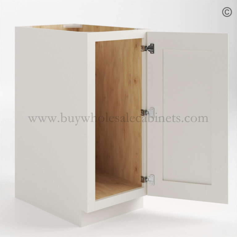 Charleston White Base Cabinet Single Door Full Height