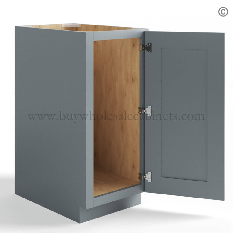 Gray Shaker Base Cabinet Single Door Full Height - BWC