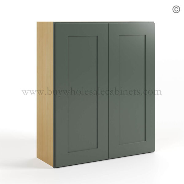 Green Shaker 36 H Double Door Wall Cabinet - BWC