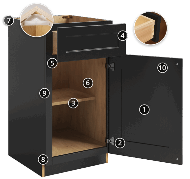 Black Shaker Base Cabinet - Buy Wholesale Cabinets