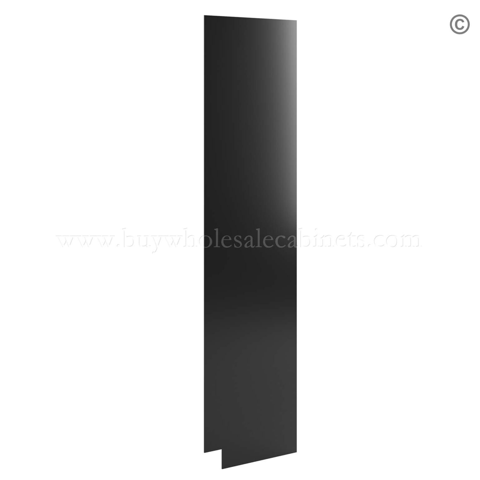 Black Shaker Tall Skin Veneer Panel - Polish Your Kitchen