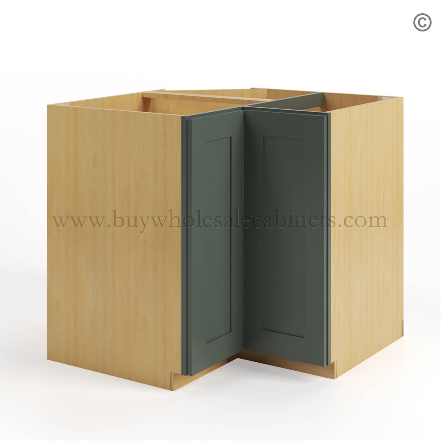 Green Shaker Easy Reach Base Cabinet - BWC