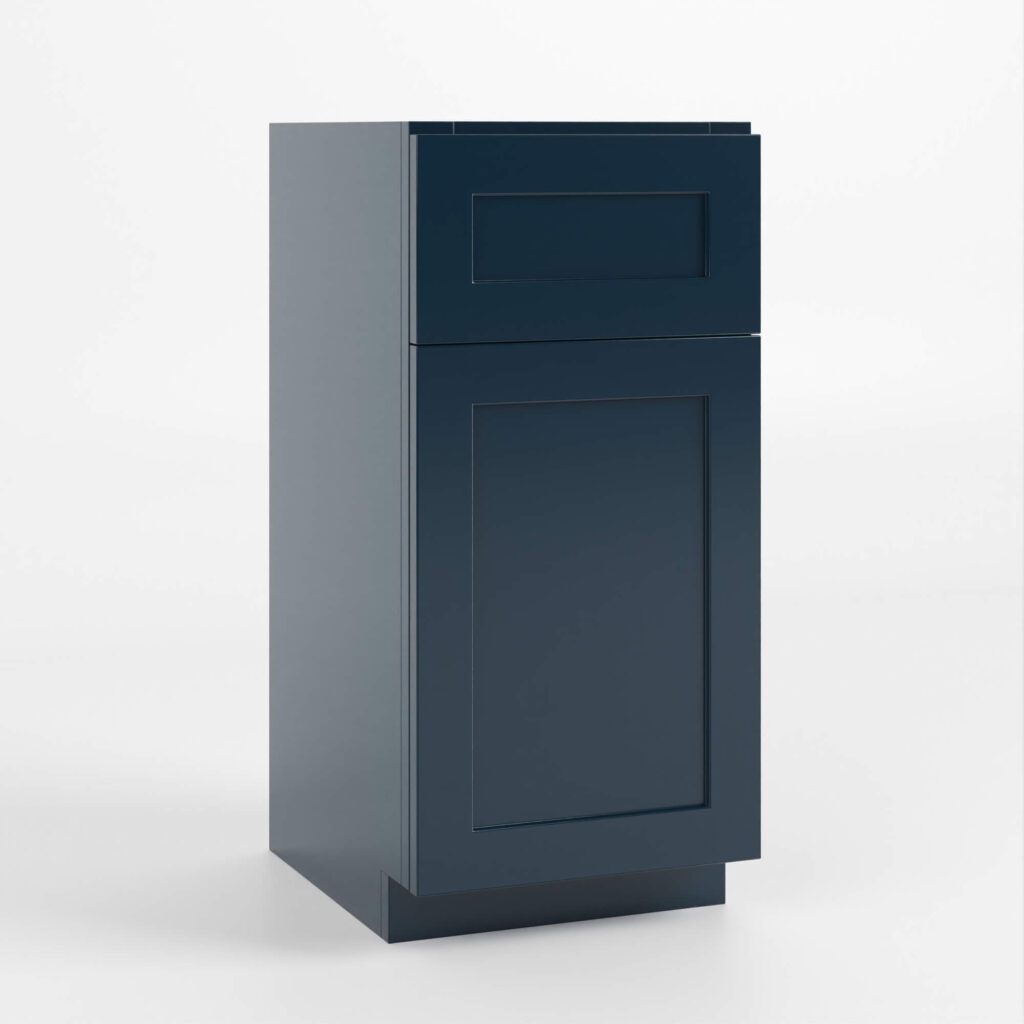 Navy Blue Shaker 36 H Double Door Wall Cabinet