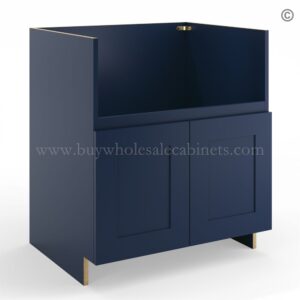 Frameless Oxford Blue Farm Sink Base Cabinet - Sleek Storage