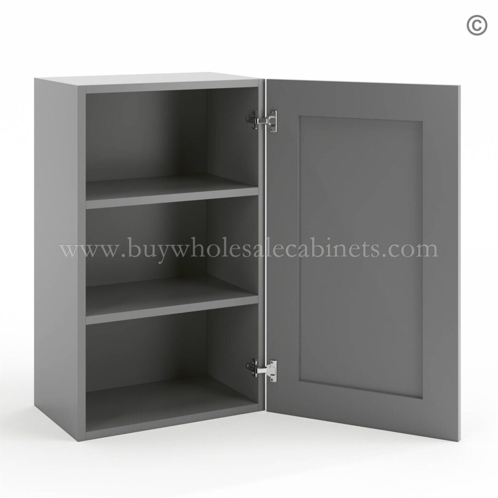 Frameless Graphite Gray 30 Tall Deep Wall Cabinet - BWC