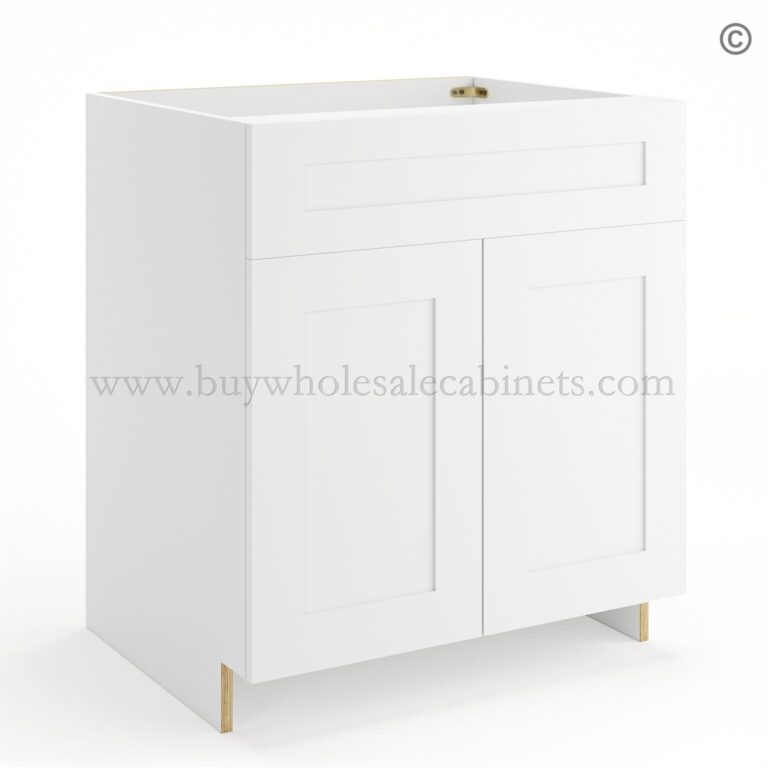 Frameless Modern White Shaker Cabinets – BWC